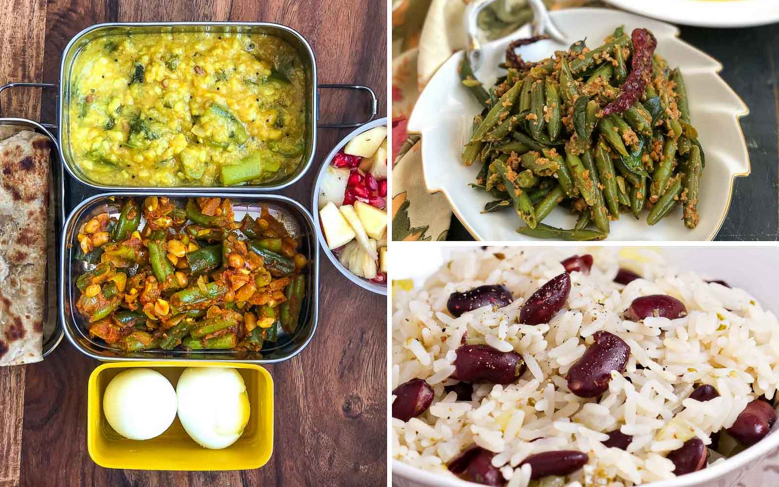 Kids School Lunch Box Menu Plan-Paneer Paratha, Rajma Pul... | Archana ...