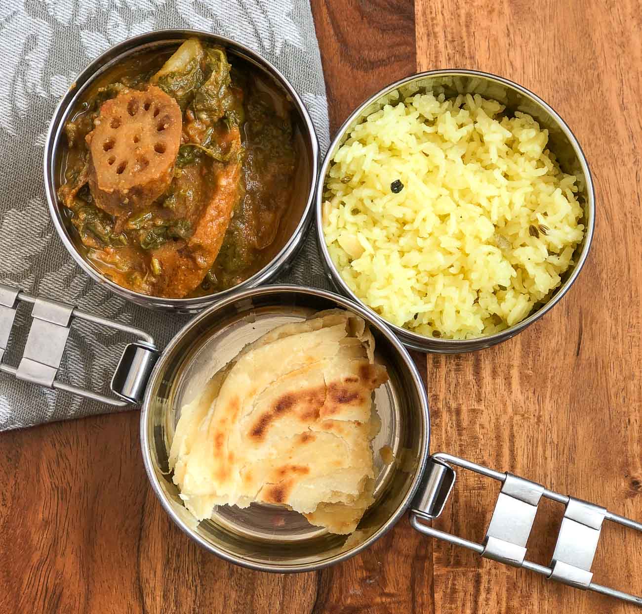 Lunch Box Recipes: Bhey Vangan, Sindhi Tahiri & Lachha Paratha - Recipe ...