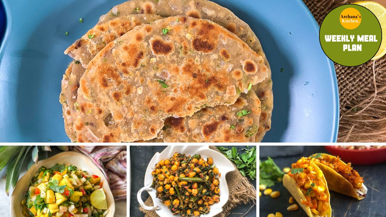 7-Day Meal Plan with Taco Weekend Special | Easy Breakfast, Sabzi ...