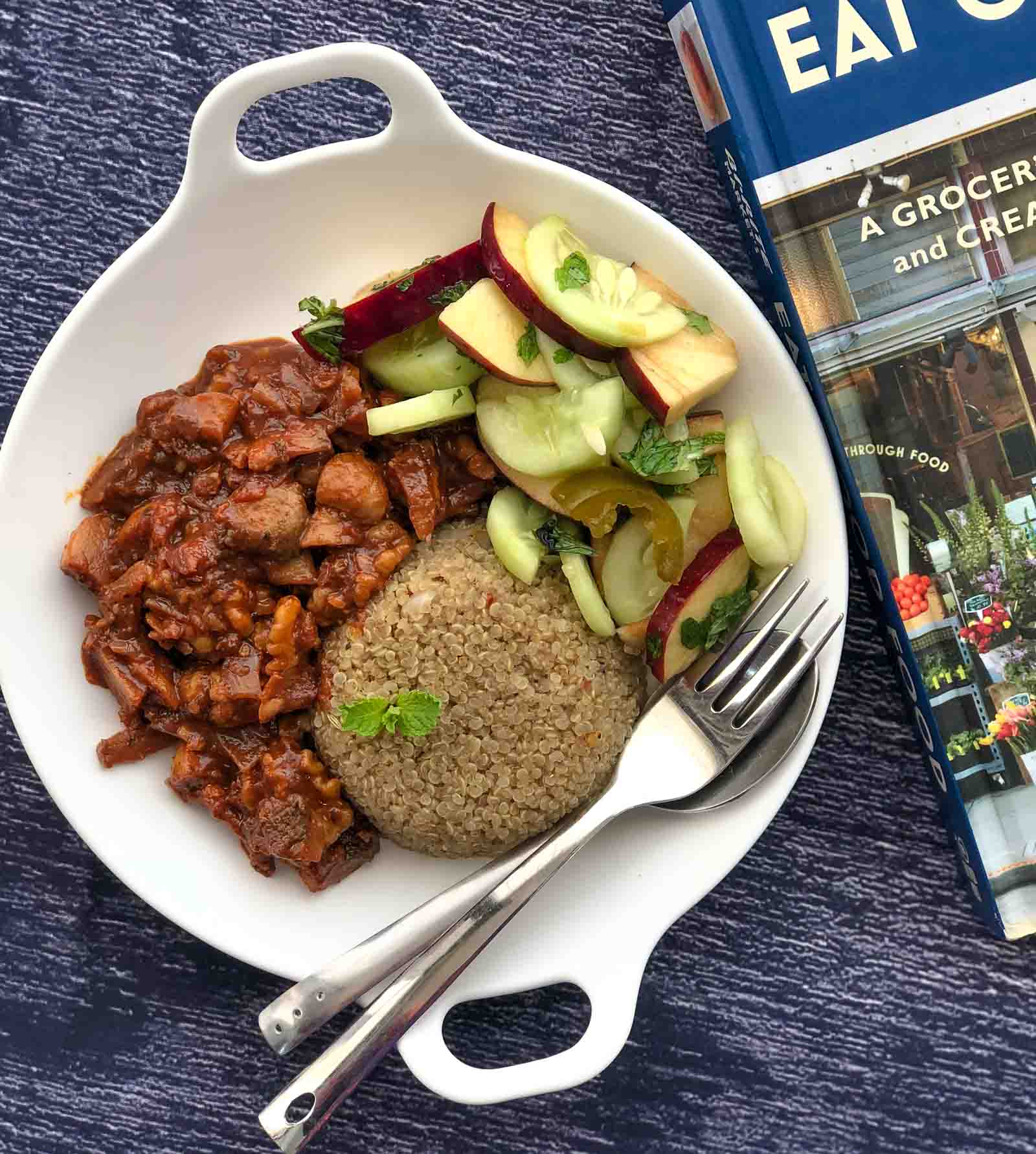 Enjoy A Wholesome Continental Dinner with Herbed Quinoa, Mushroom ...