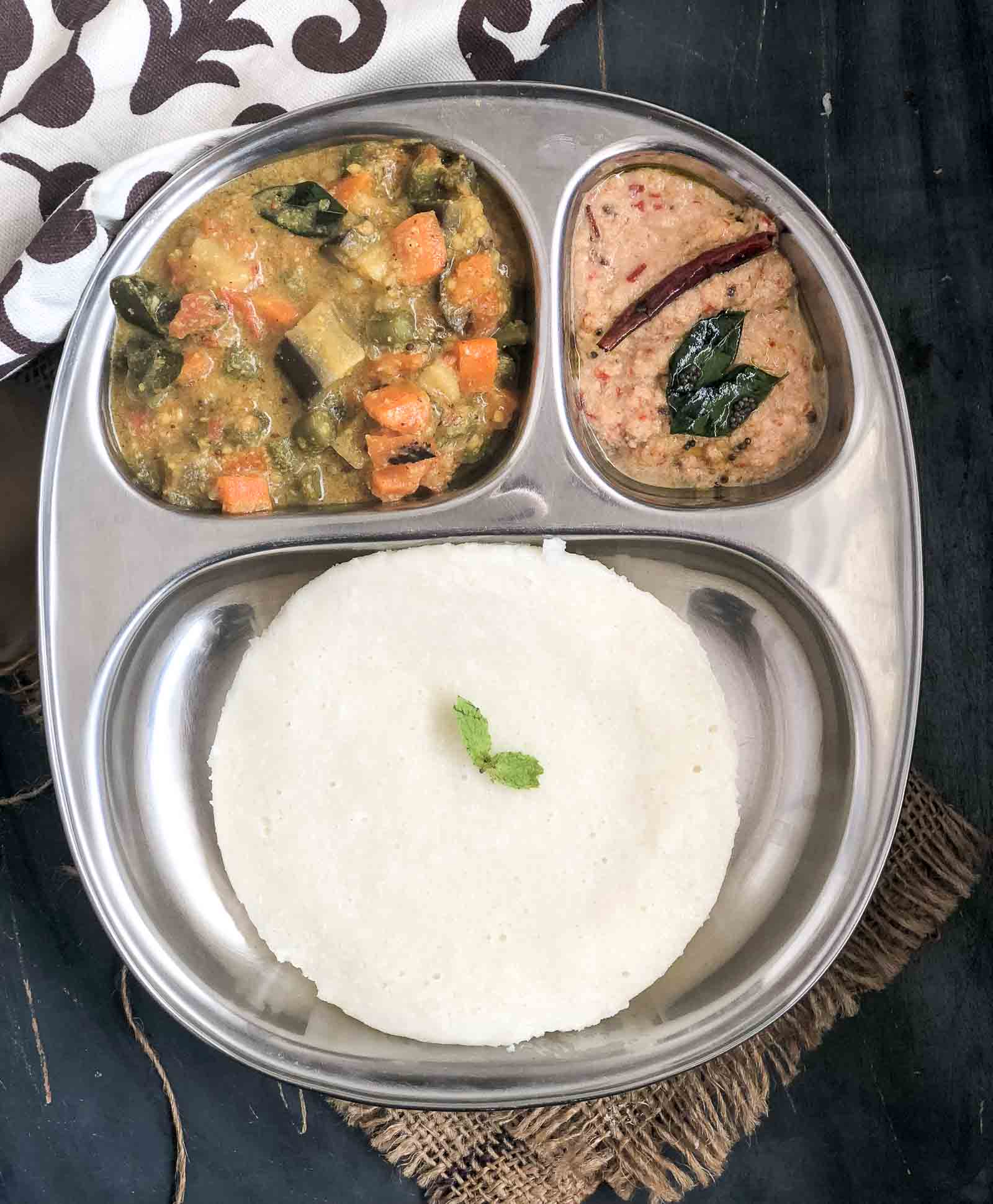 Coorg Breakfast - Thalia Puttu, Kootu Curry, Ellu Pajji - Recipe ...