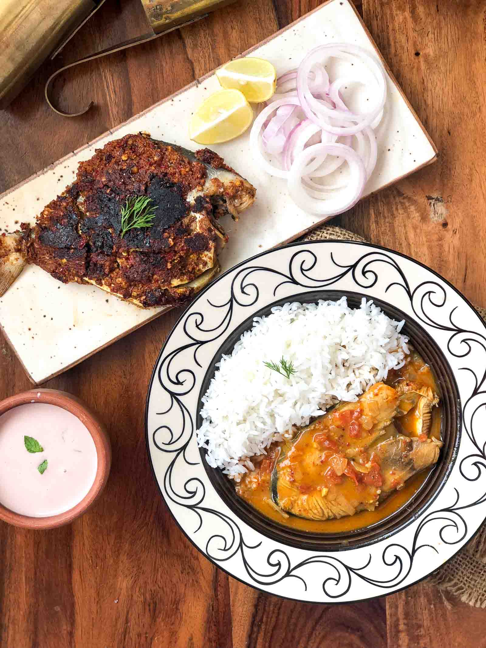 Weekend Dinner Idea: Malvani Fish Curry, Konkani Style Pomfret fry ...
