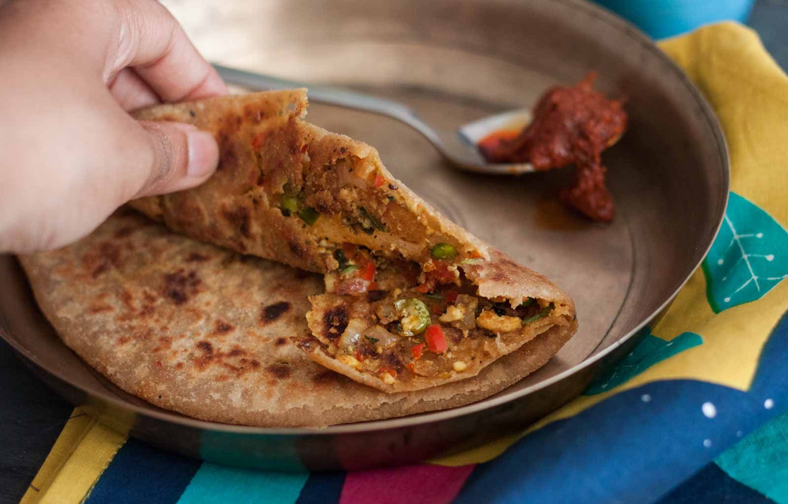 Oats, Peas & Tofu Stuffed Paratha Recipe | Archana's Kitchen