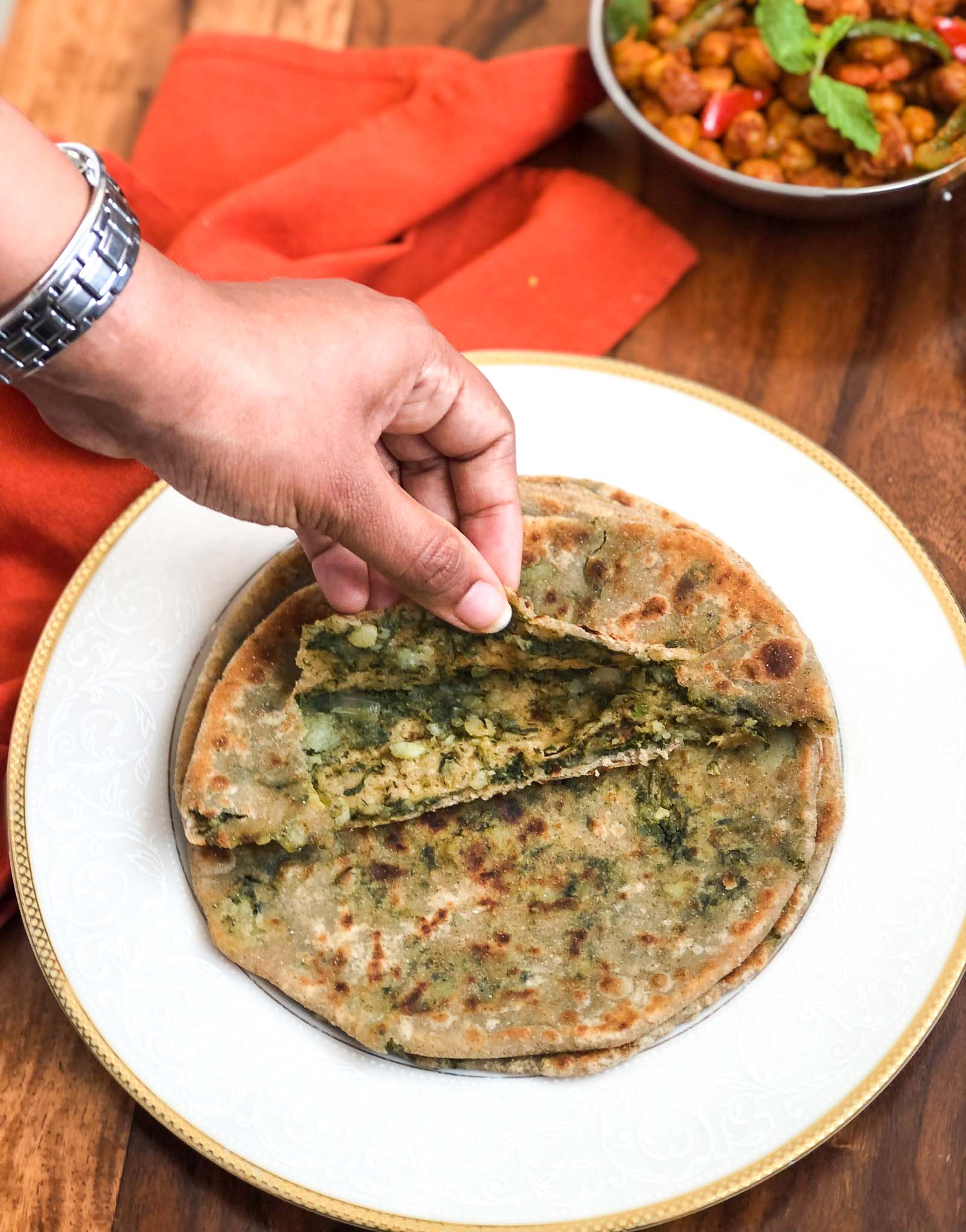 Bathua Aloo Paratha Recipe | Archana's Kitchen
