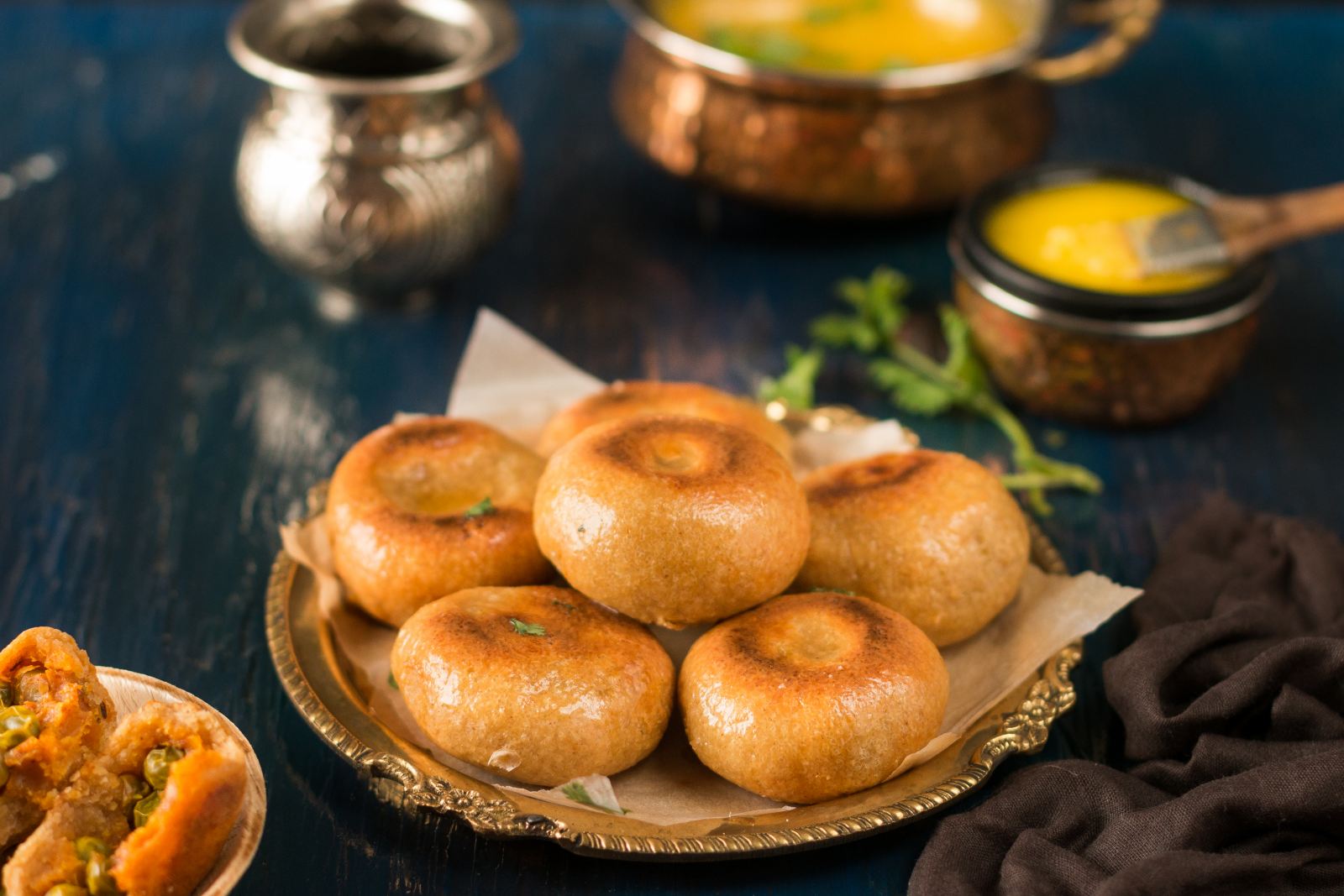 Baked Whole Wheat Masala Baati Recipe (Healthy Rajasthani... | Archana ...