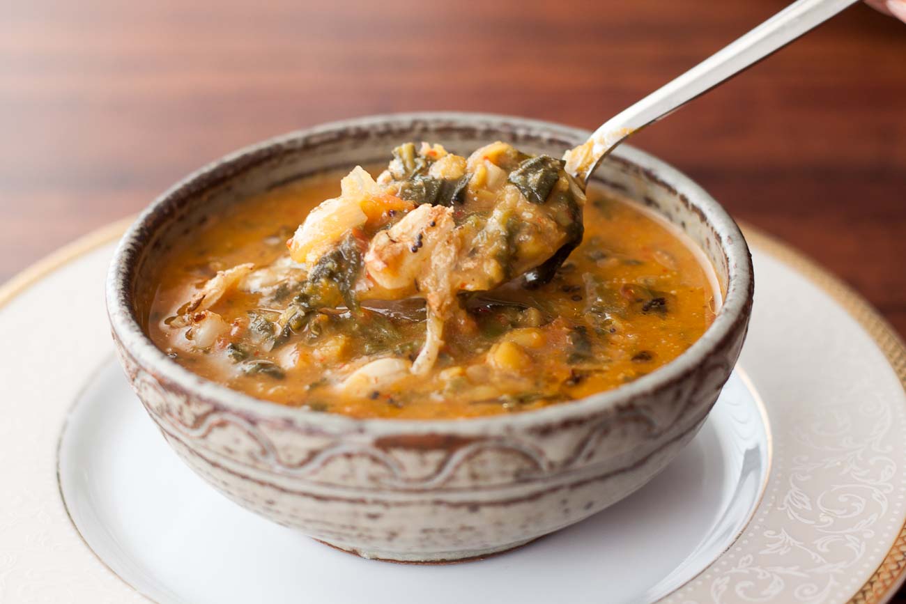 Konkani Vali Bhajji Ambat Spiced-Malabar Spinach Dal | Archana's Kitchen