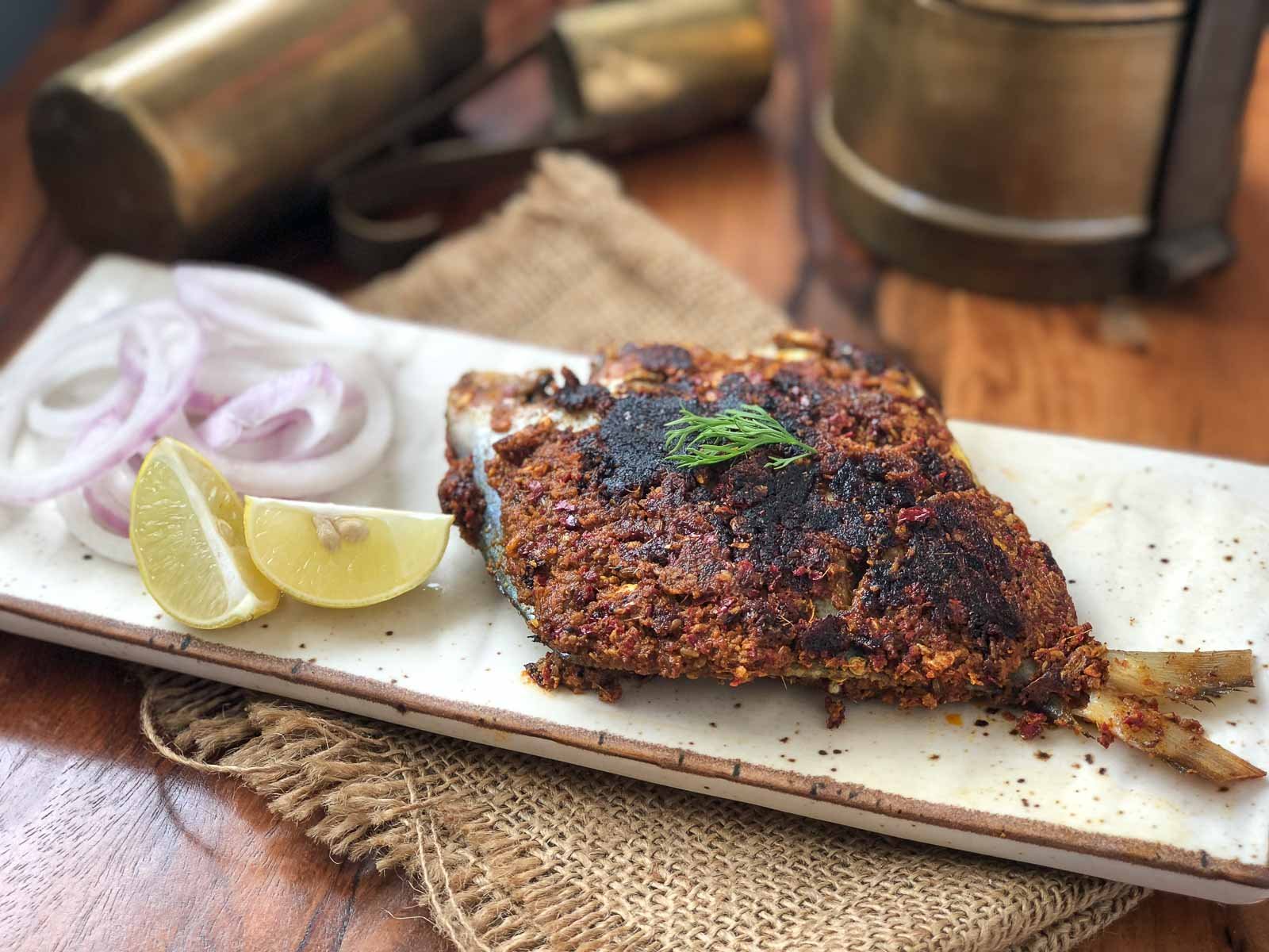 Konkani Style Pomfret Fry Recipe - South Indian Fish Fry ... | Archana ...