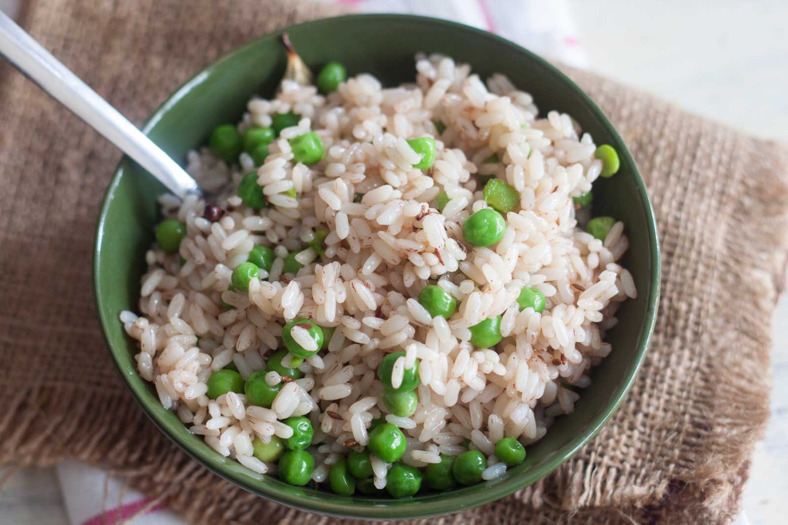 Matta Rice Peas Pulao Recipe | Archana's Kitchen