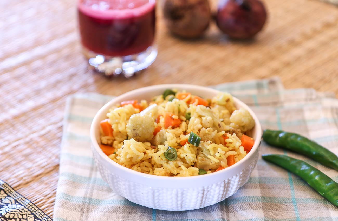 Mixed Vegetable Pulao Recipe | Archana's Kitchen
