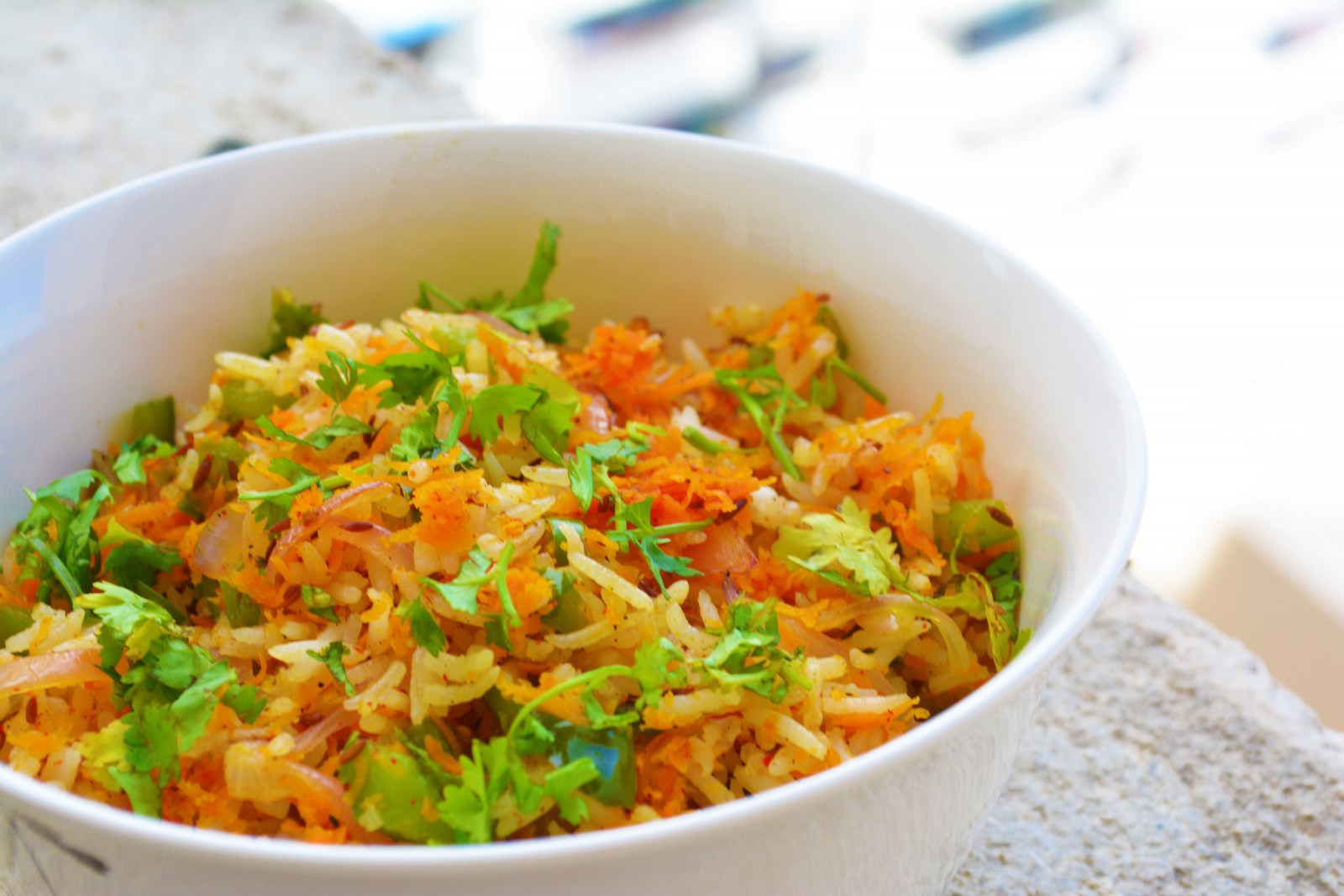 Carrot And Capsicum Rice Recipe | Archana's Kitchen