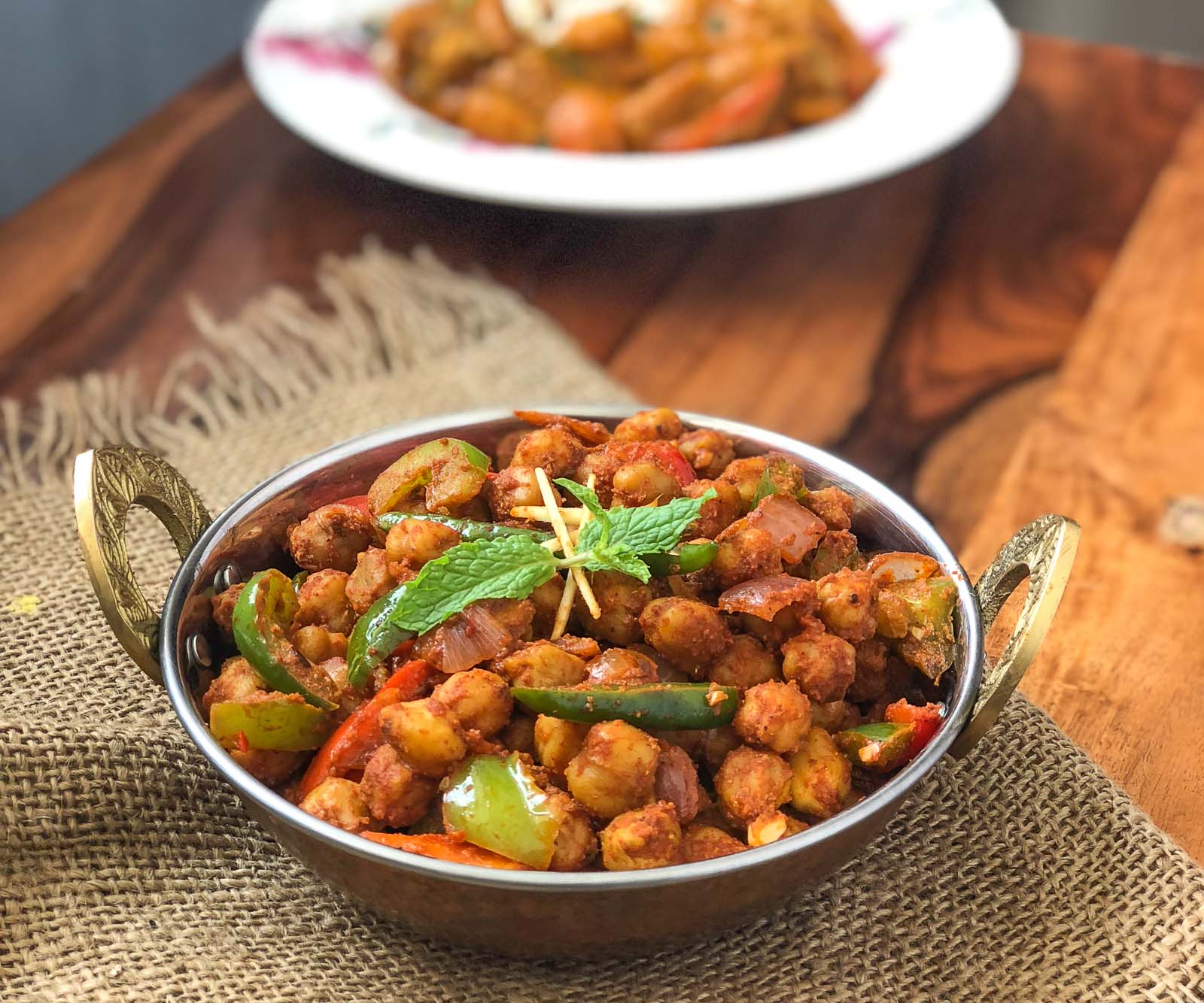 Kadai Chole Recipe- Dry Chickpeas With Masala Capsicum | Archana's Kitchen