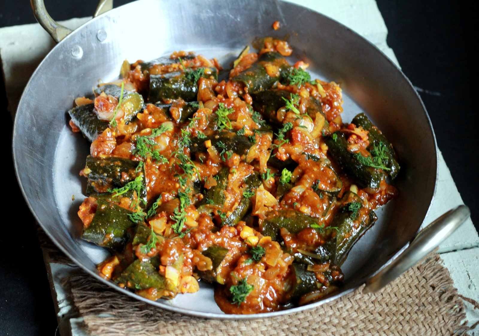 Stuffed Gilka Recipe (Maharashtrian Style Stuffed Silk Sq... | Archana ...