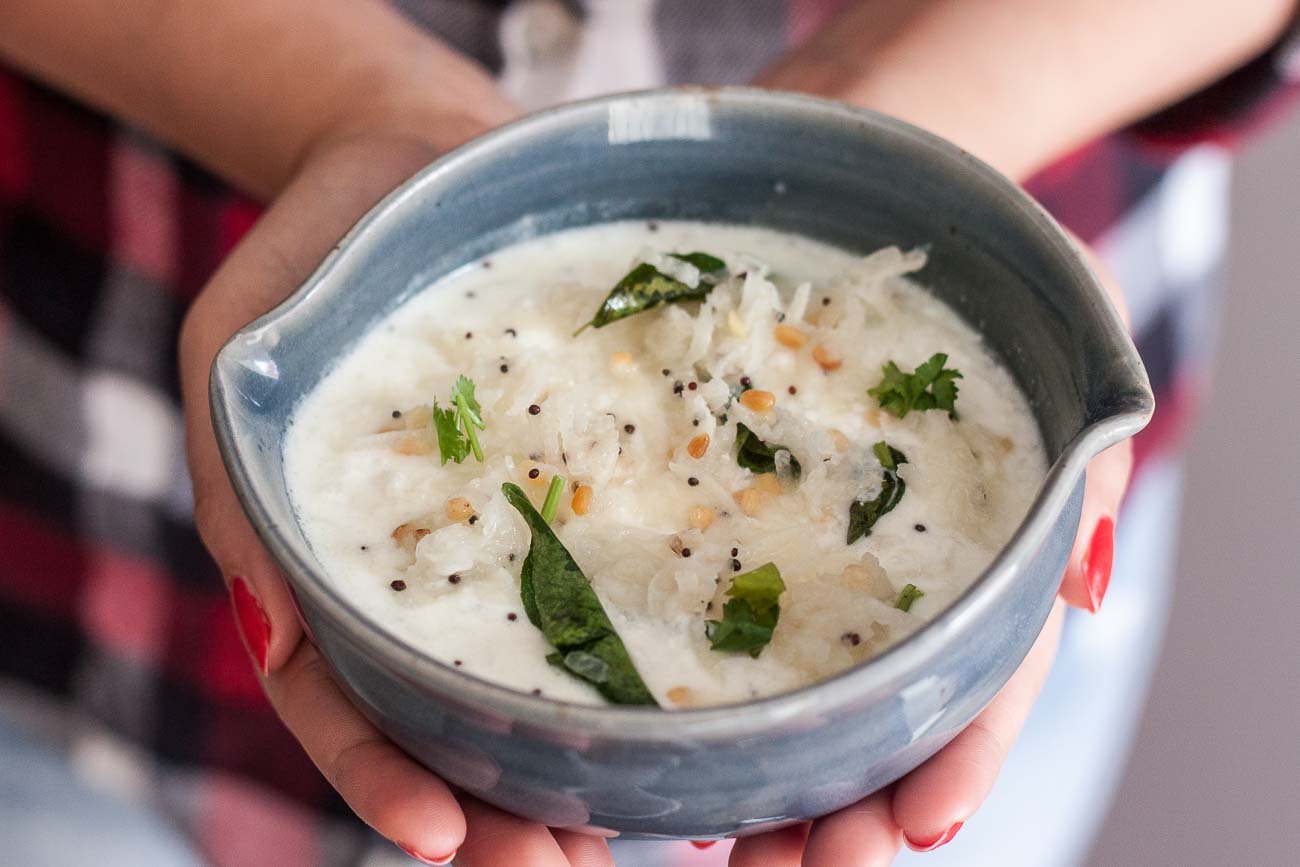 Mullangi Mor Pachadi Recipe (Radish in spicy tempered Yog... | Archana ...