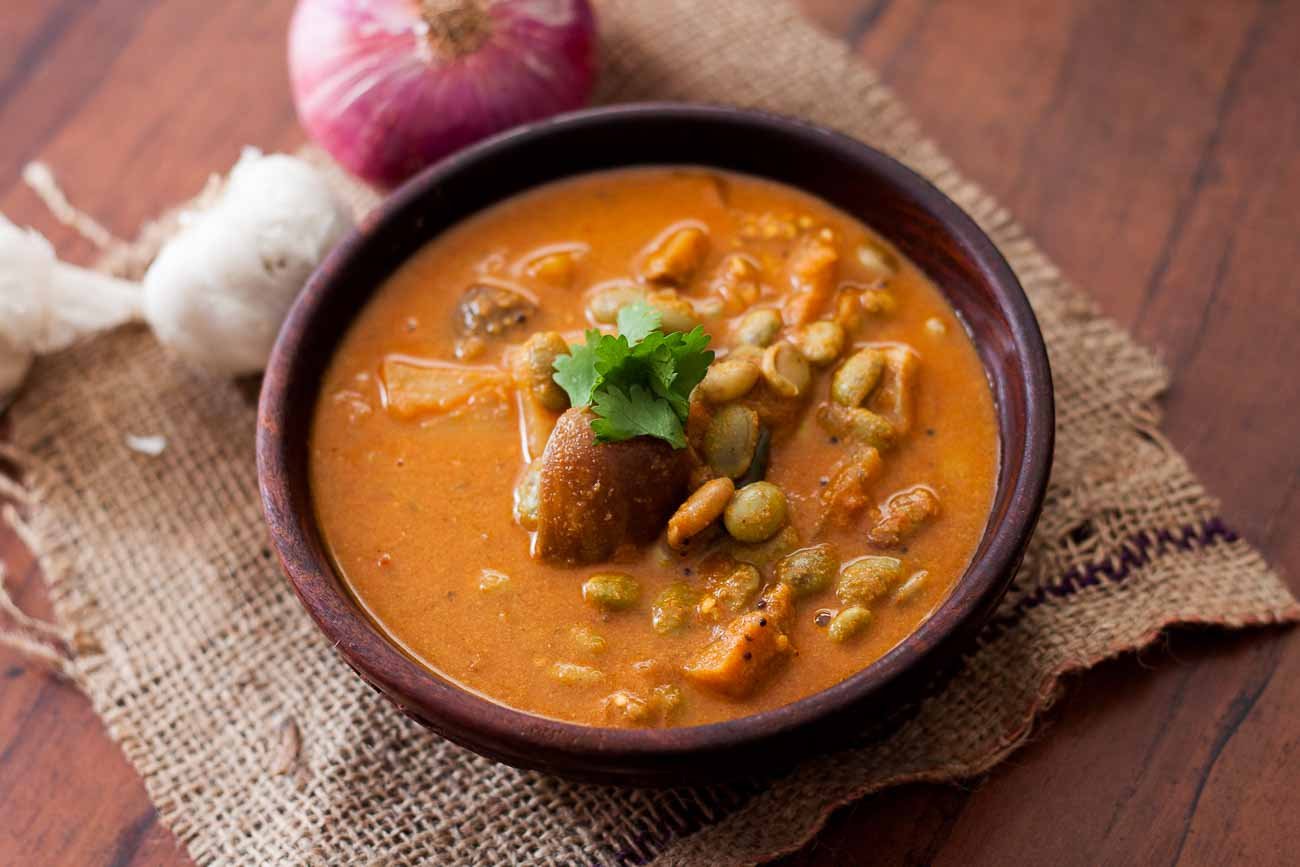 Karnataka Style Avarekalu Huli Saru Recipe (Field Beans i... | Archana ...