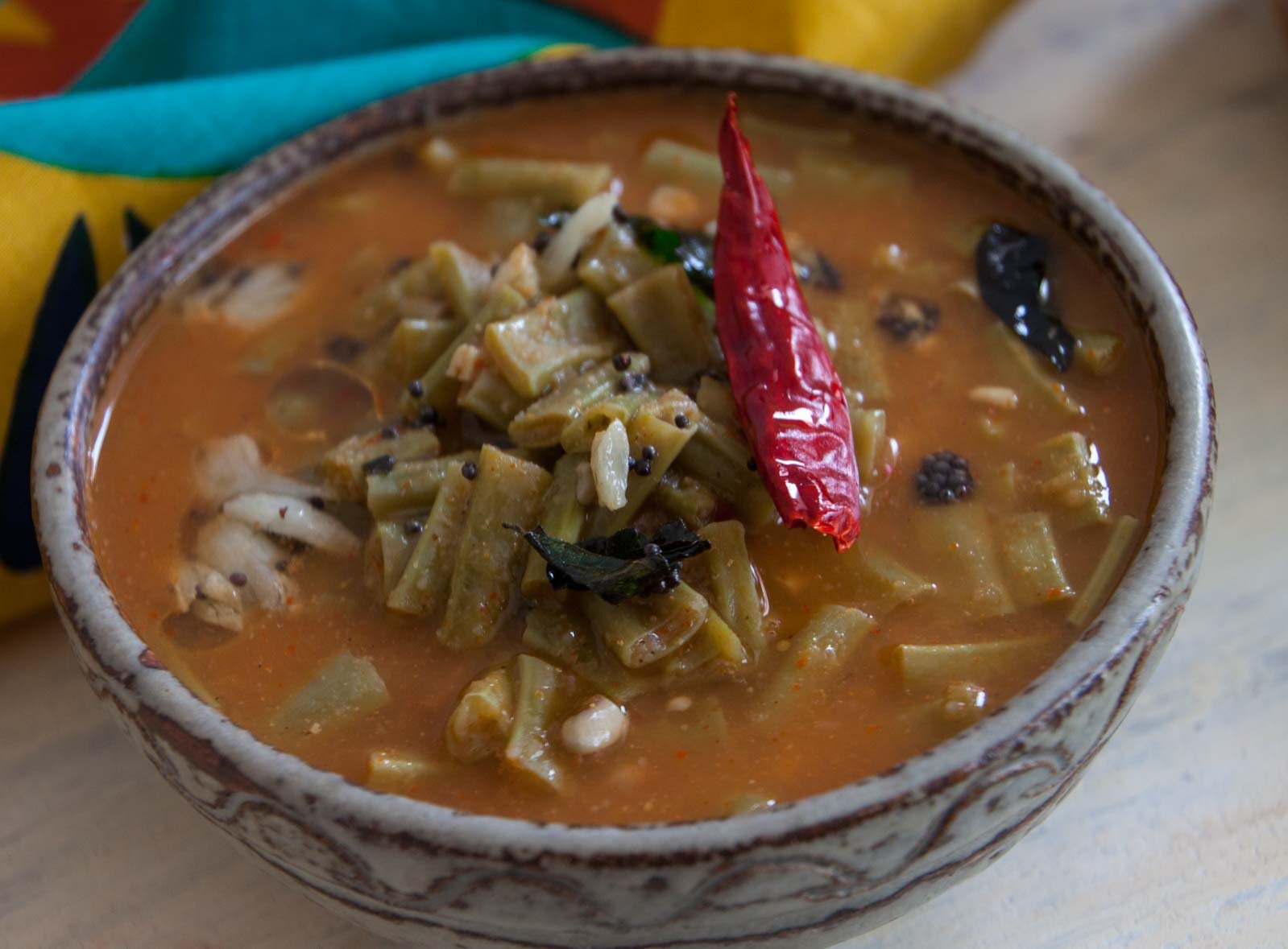 Udupi Style Alsande Kayi Saaru Recipe (Long Beans Gravy R...