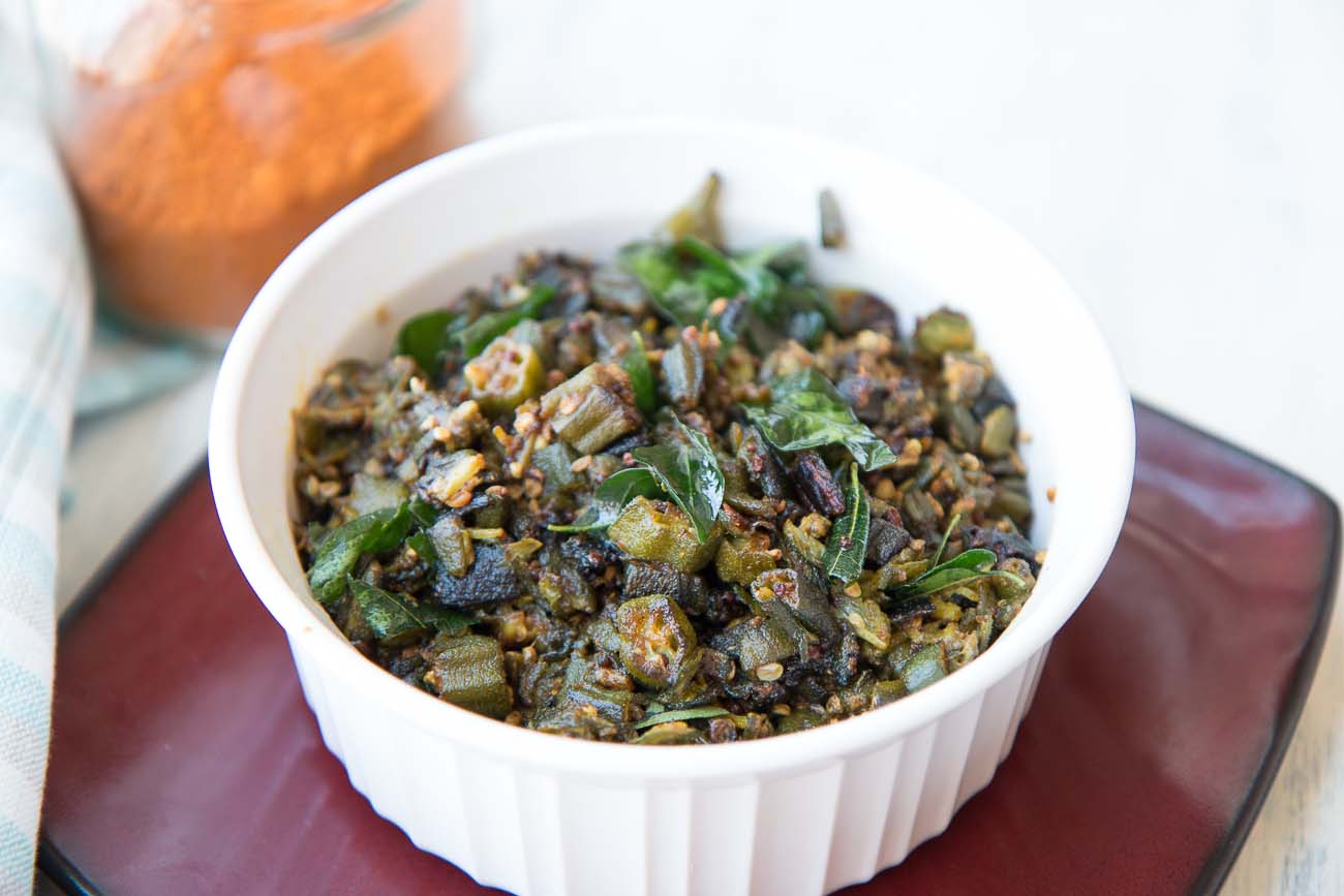 Vendakkai Poriyal Recipe (South Indian Style Okra Stir Fr... | Archana ...