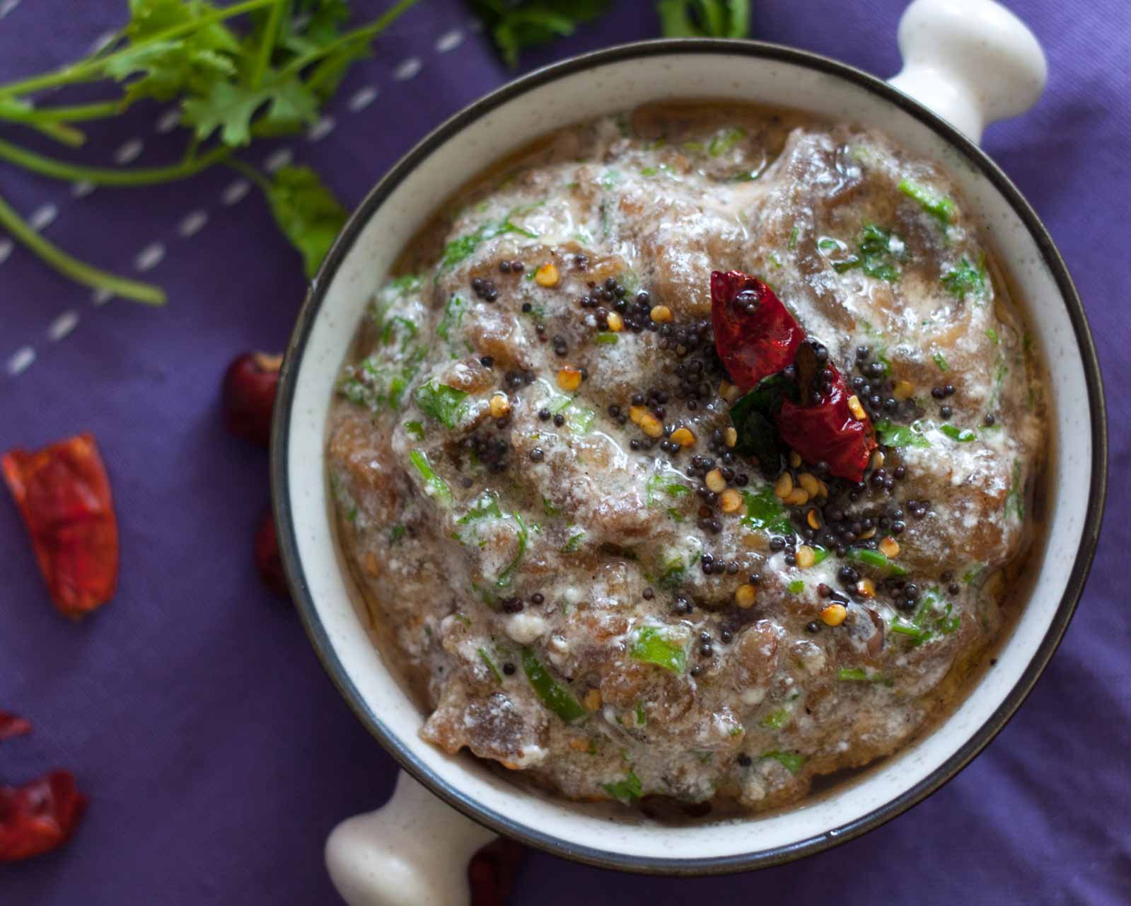 Karnataka Style Badnekayi Mosaru Gojju Recipe | Archana's Kitchen