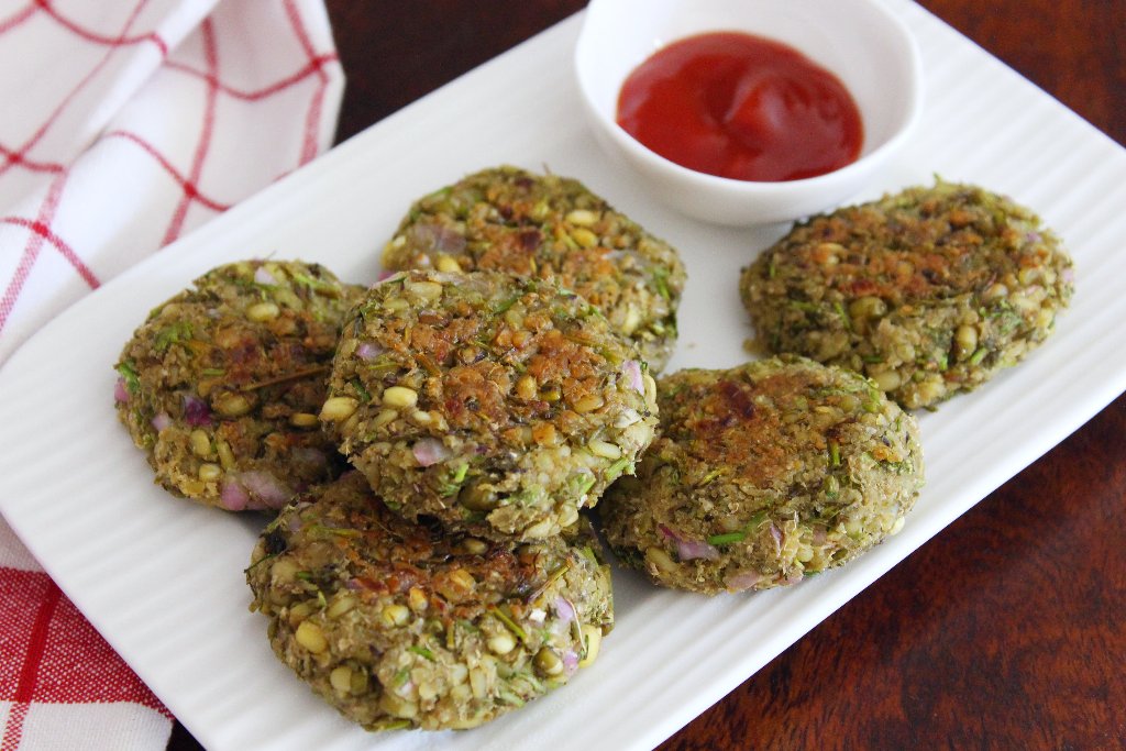 Healthy Moong Sprout Cutlet Recipe | Archana's Kitchen