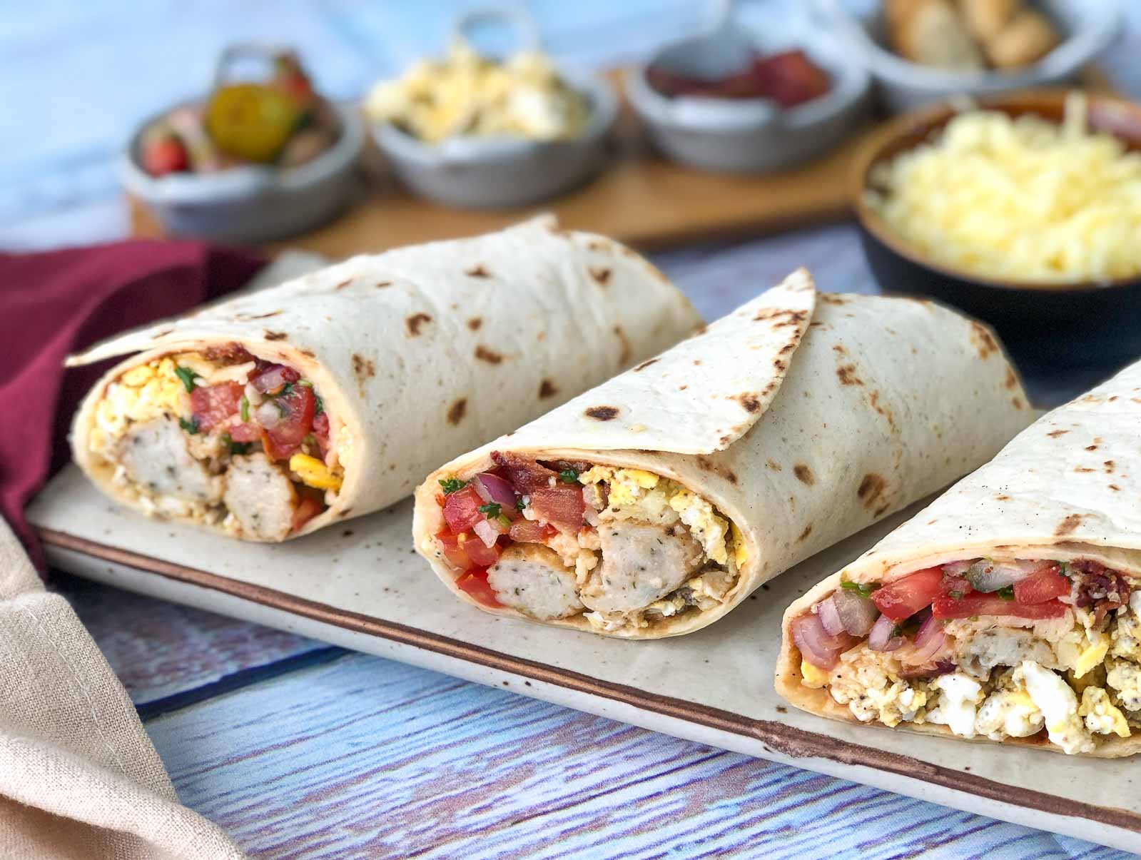 Loaded Breakfast Burrito With Crispy Bacon & Sausage | Archana's Kitchen