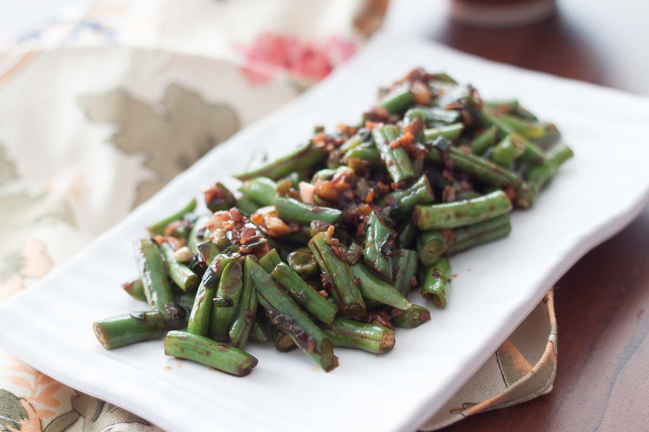Gan Bian Dou Jiao Recipe (Dry Fried Sichuan Haricot Beans) | Archana's ...
