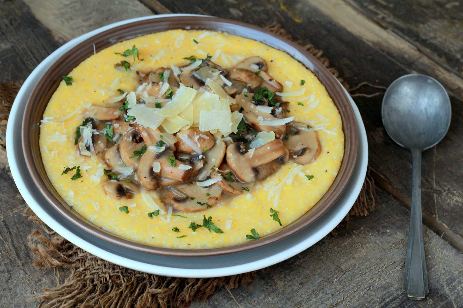 Creamy Polenta With Mushrooms Recipe | Archana's Kitchen