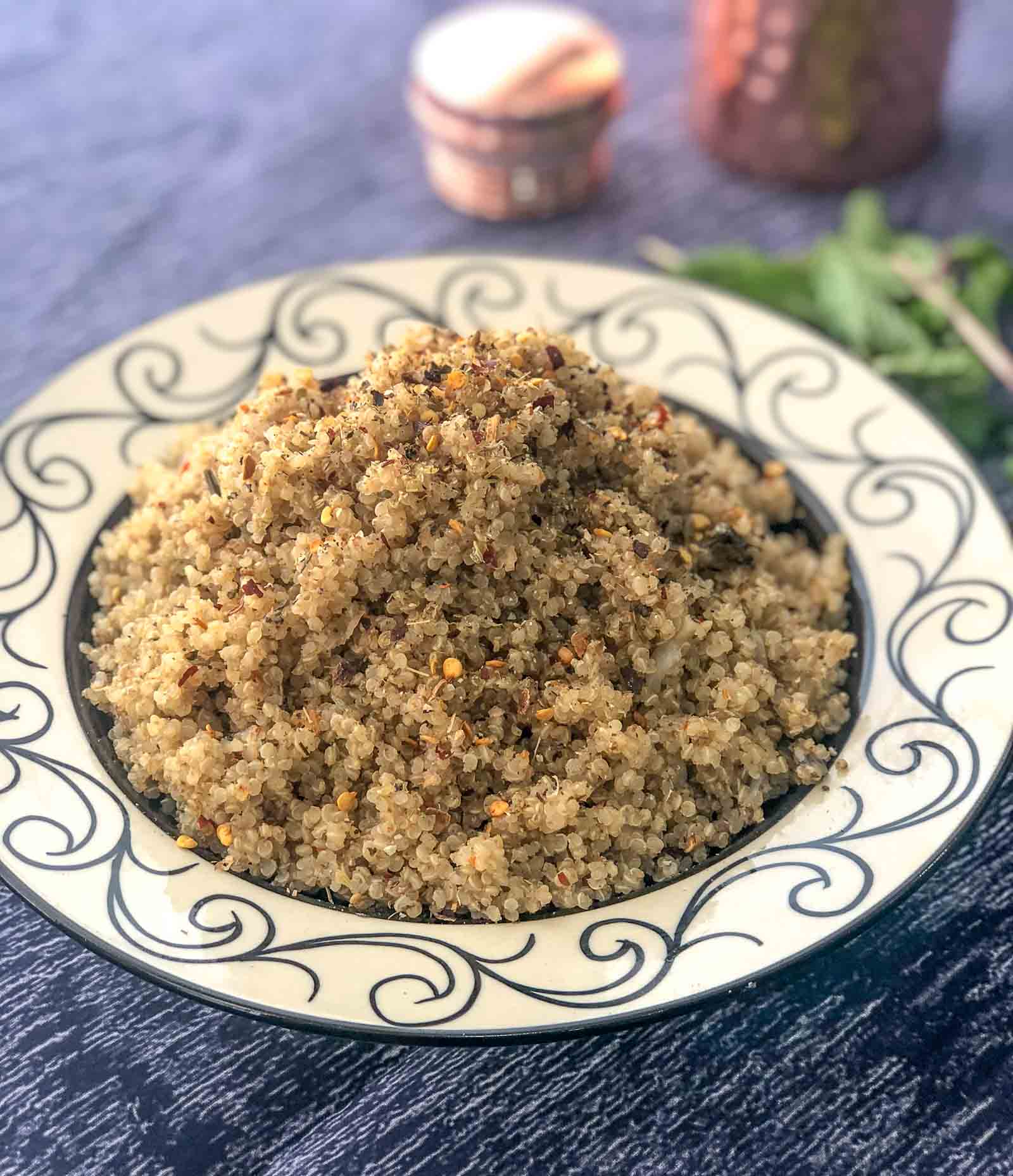 Herbed Butter Garlic Quinoa Recipe | Archana's Kitchen