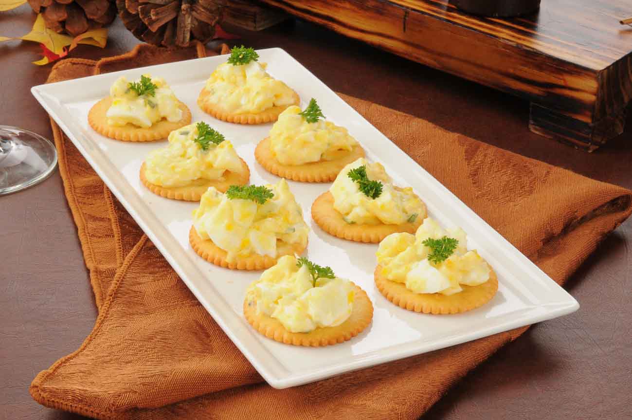 Herbed Egg Canapé Recipe with Dijon Mustard | Archana's Kitchen