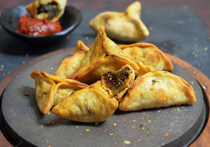 Lebanese Spinach Triangle Pies Recipe | Archana's Kitchen