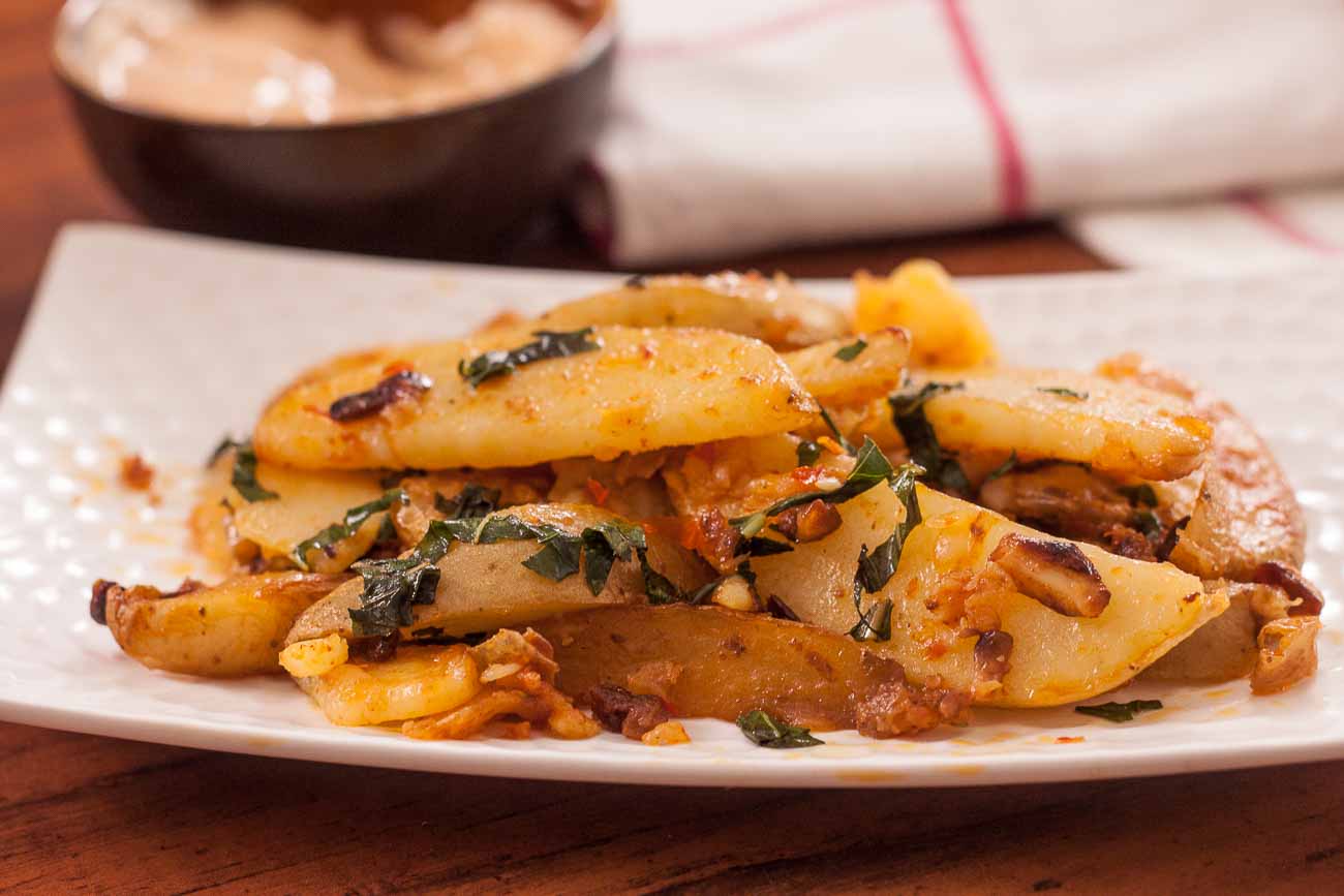 Peri Peri Roasted Potato Wedges Recipe | Archana's Kitchen