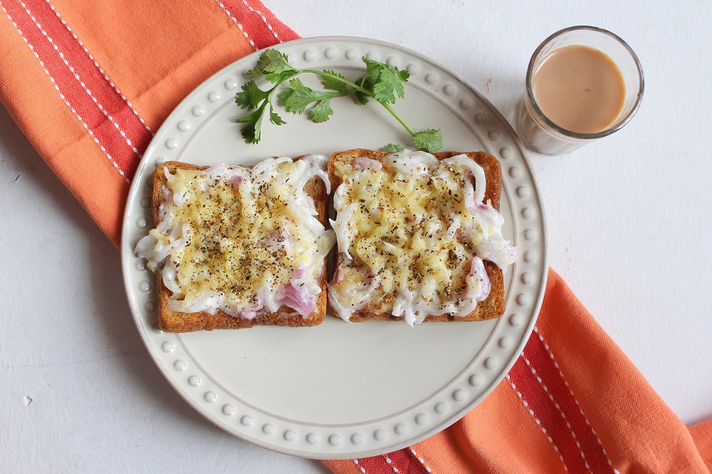 Onion And Parmesan Toast Recipe | Archana's Kitchen