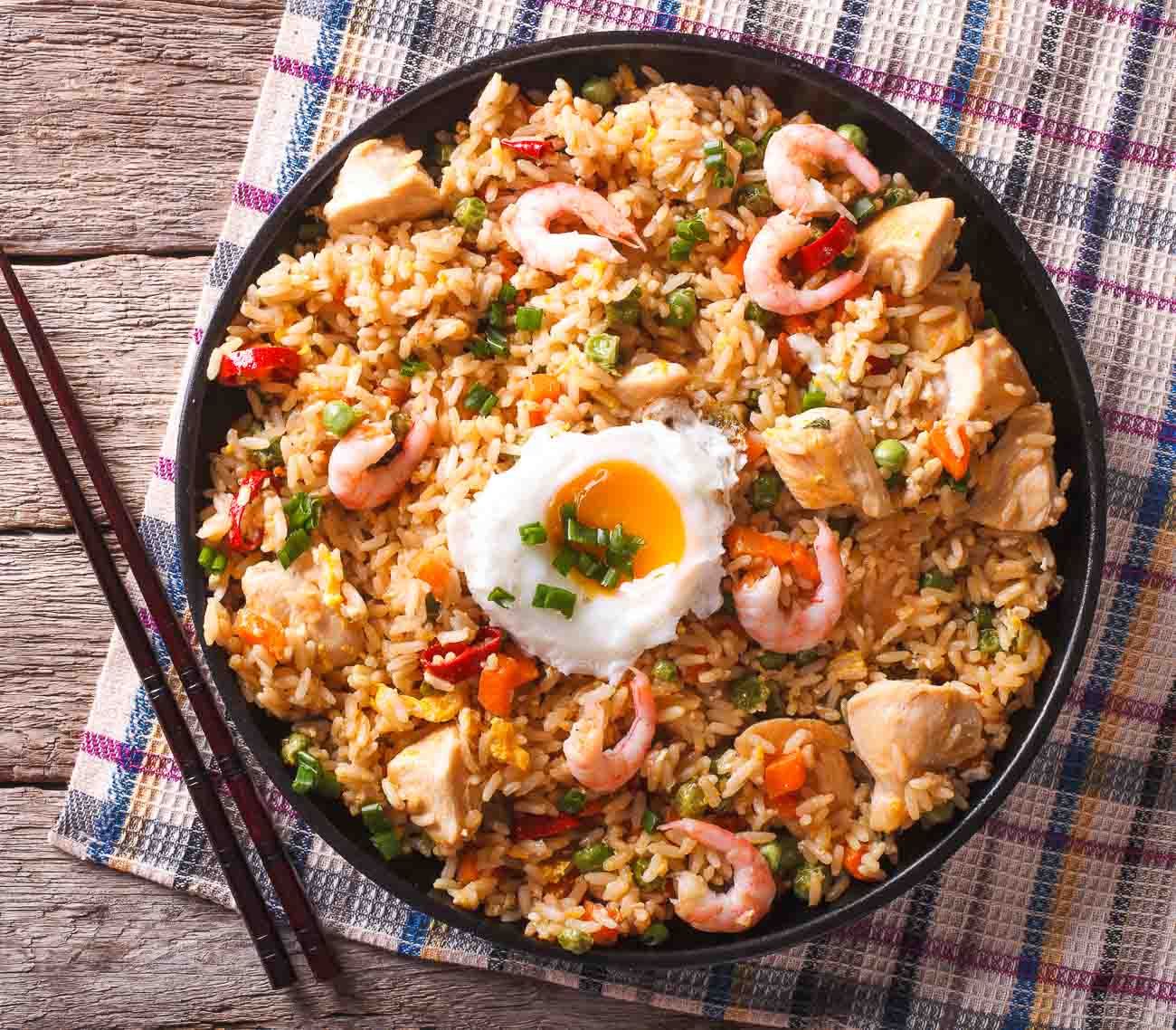 Prawn And Chicken Fried Rice Recipe | Archana's Kitchen