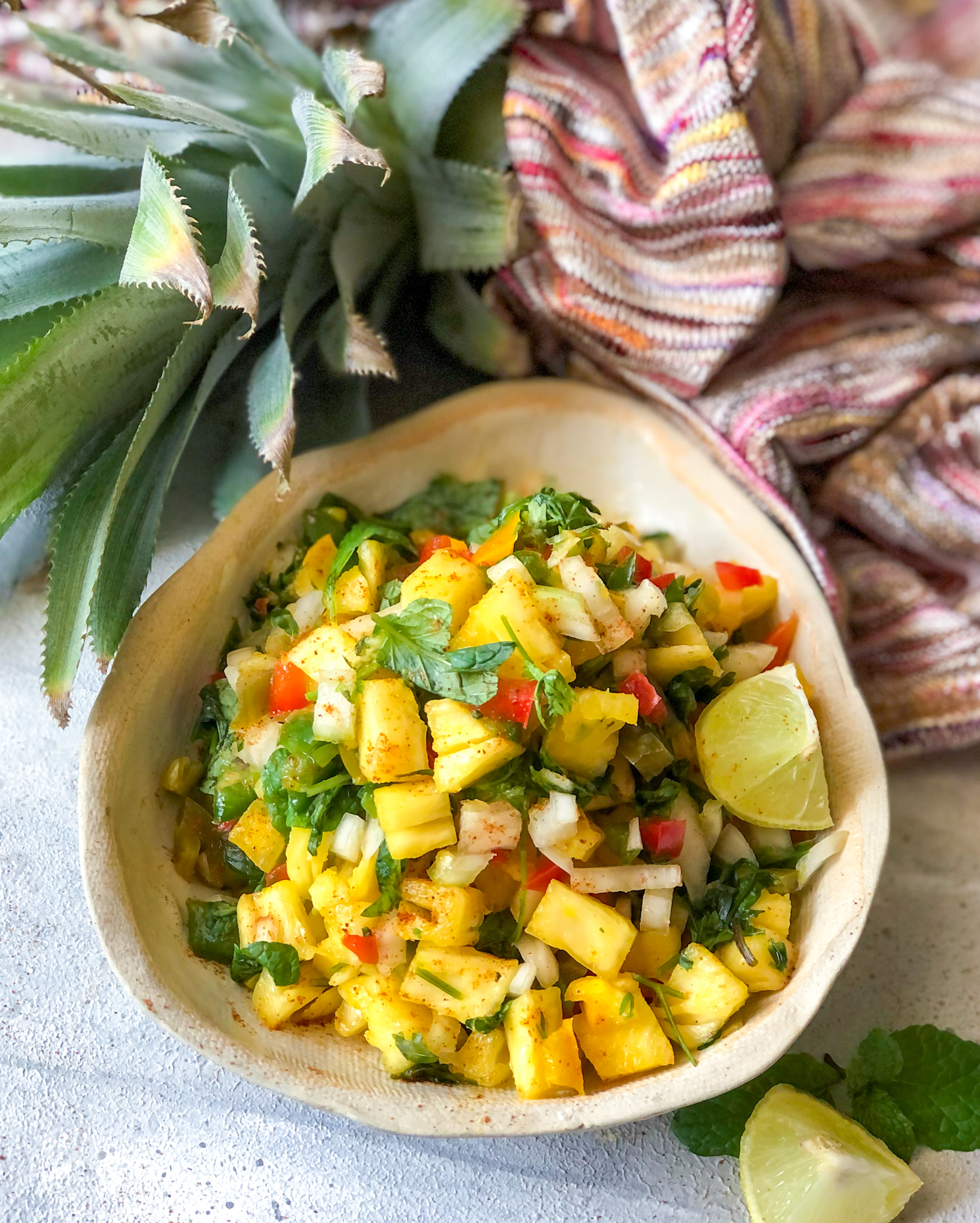 Spicy Grilled Pineapple Salsa Recipe | Archana's Kitchen