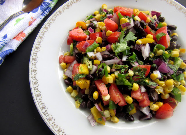 Cuban Black Bean Salad Recipe | Archana's Kitchen