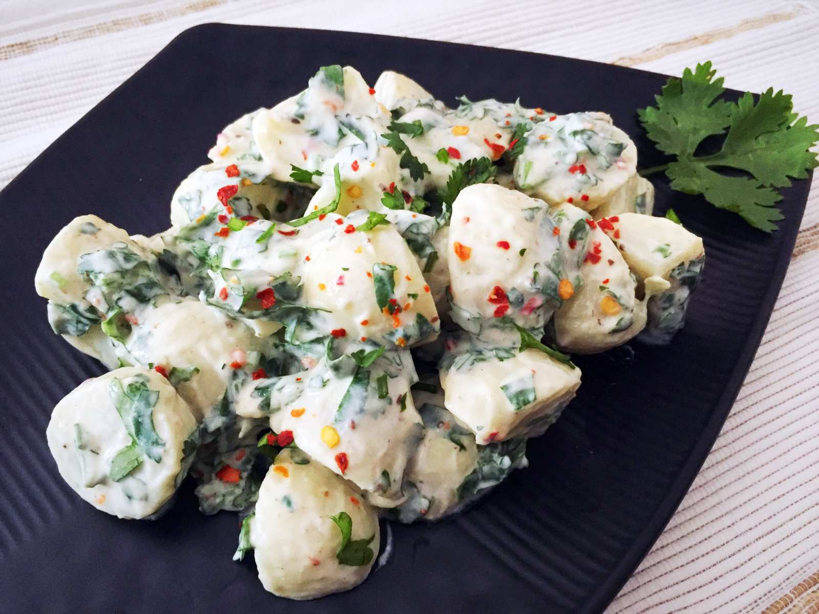 Cold Potato Salad With Cilantro Dressing Recipe | Archana's Kitchen