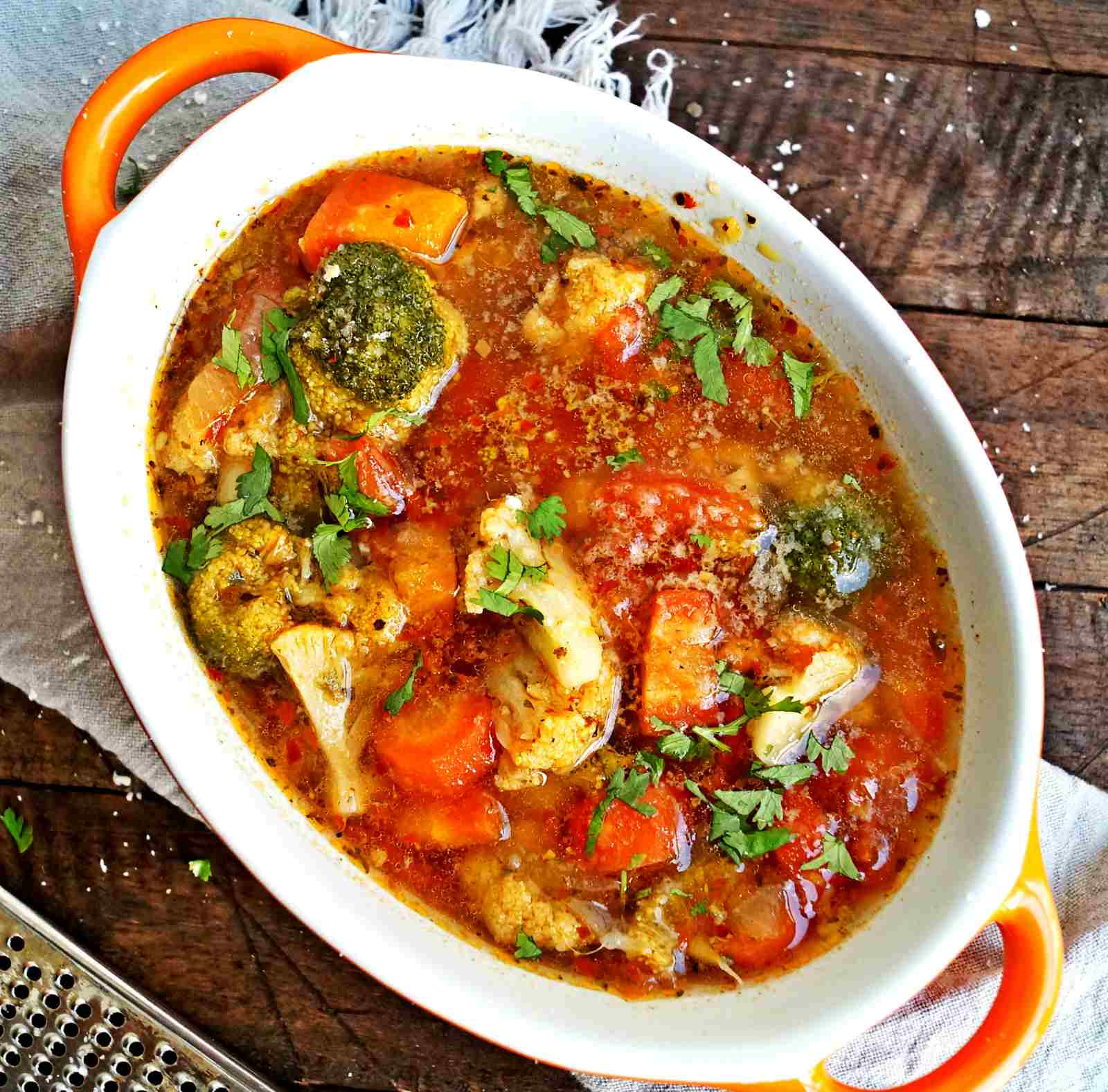 Italian Style Broccoli And Cauliflower Soup Recipe | Archana's Kitchen